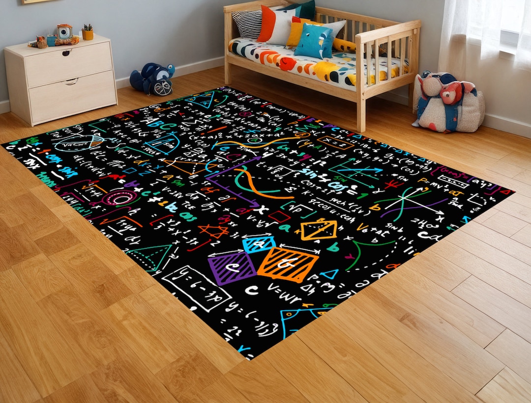 Geometric Shaped Student Carpet,mathematical Patterned Rug,triangle ...