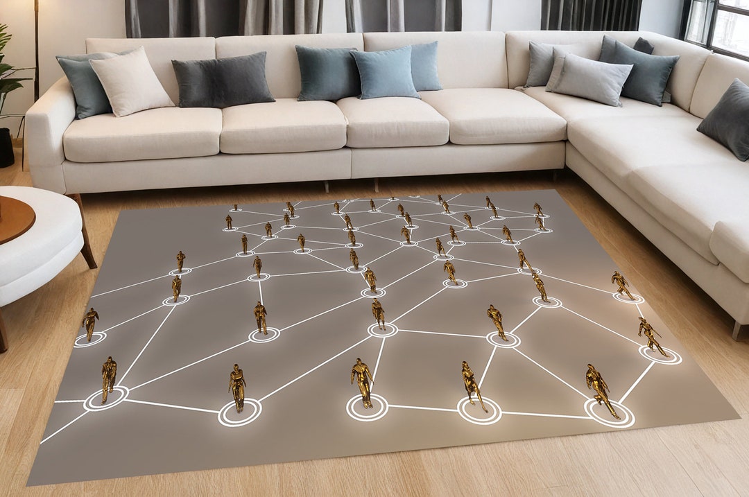 Human Patterned Rug,population Human Rug,world Population Visual Rug ...