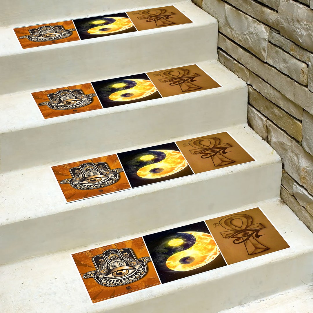 Pagan Symbol Stair Tread Rug,evil Symbol Stair Treads Rug,mystical ...