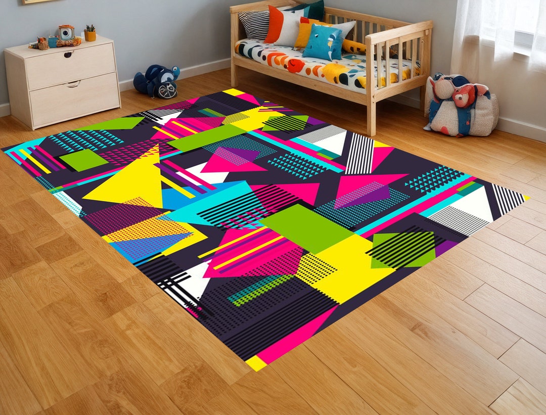 Geometric Shaped Student Carpet,mathematical Patterned Rug,triangle ...