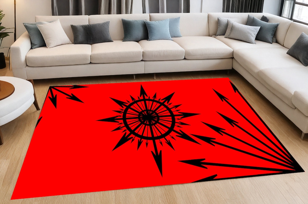 Pagan Symbol Area Rug, Mystical Chaos Design, Non-slip - Etsy