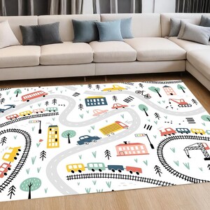 Game Room Carpet,game Map Rug,game Patterned Rug,anime Road Rug,game ...