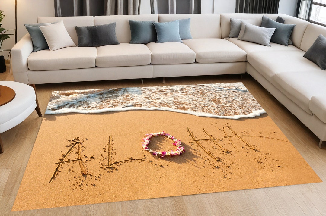 Sea Rug,aloha Rug,hi! Rug,rugs for Living Room,hawaii Ocean Rug,sun ...