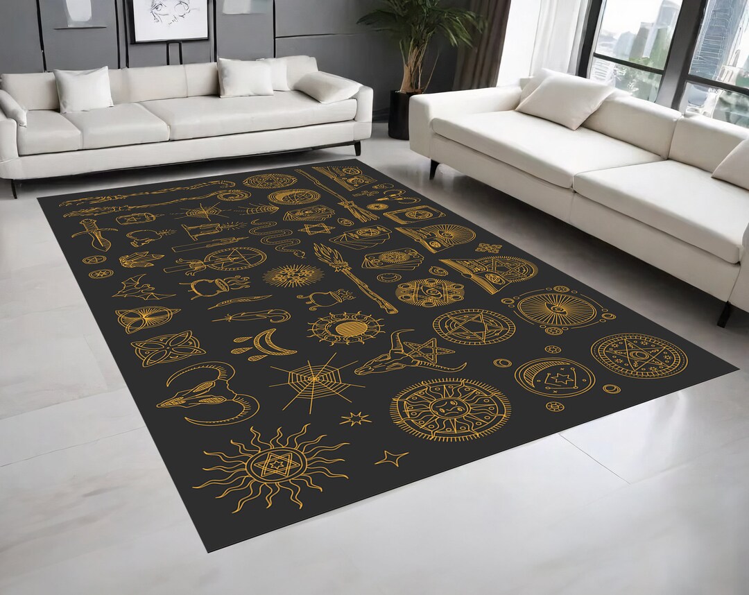 Pagan Symbol Rug,evil Symbol Rug,mystical Symbol Rugs,satanizm Symbols ...