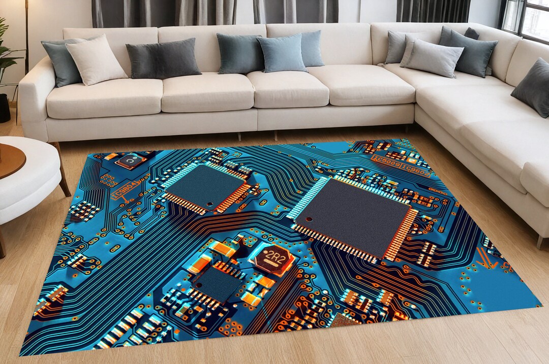 Artificial Intelligence Carpet,chip Electronic Circuit Rug,rug for ...