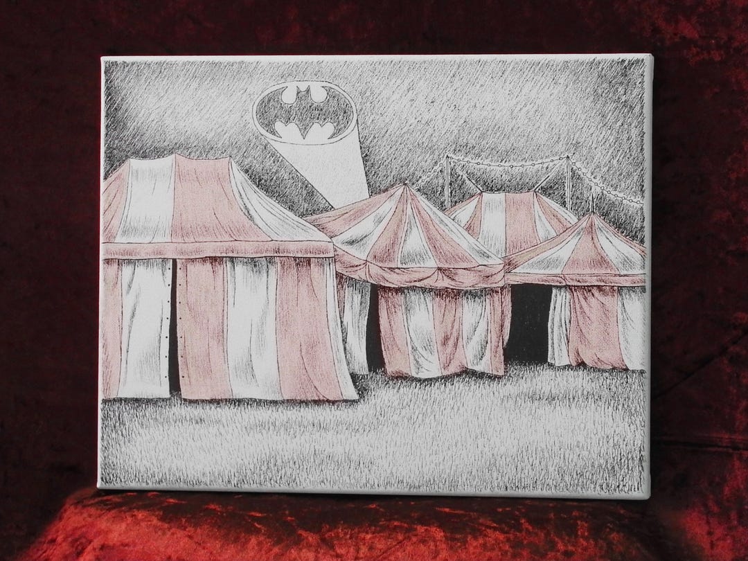 Batman Returns 1992: the Red Triangle Circus 14 X 11 Original Canvas ...