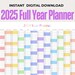 2025 Yearly Planner Printable - Editable Digital Goal & To-do List ...