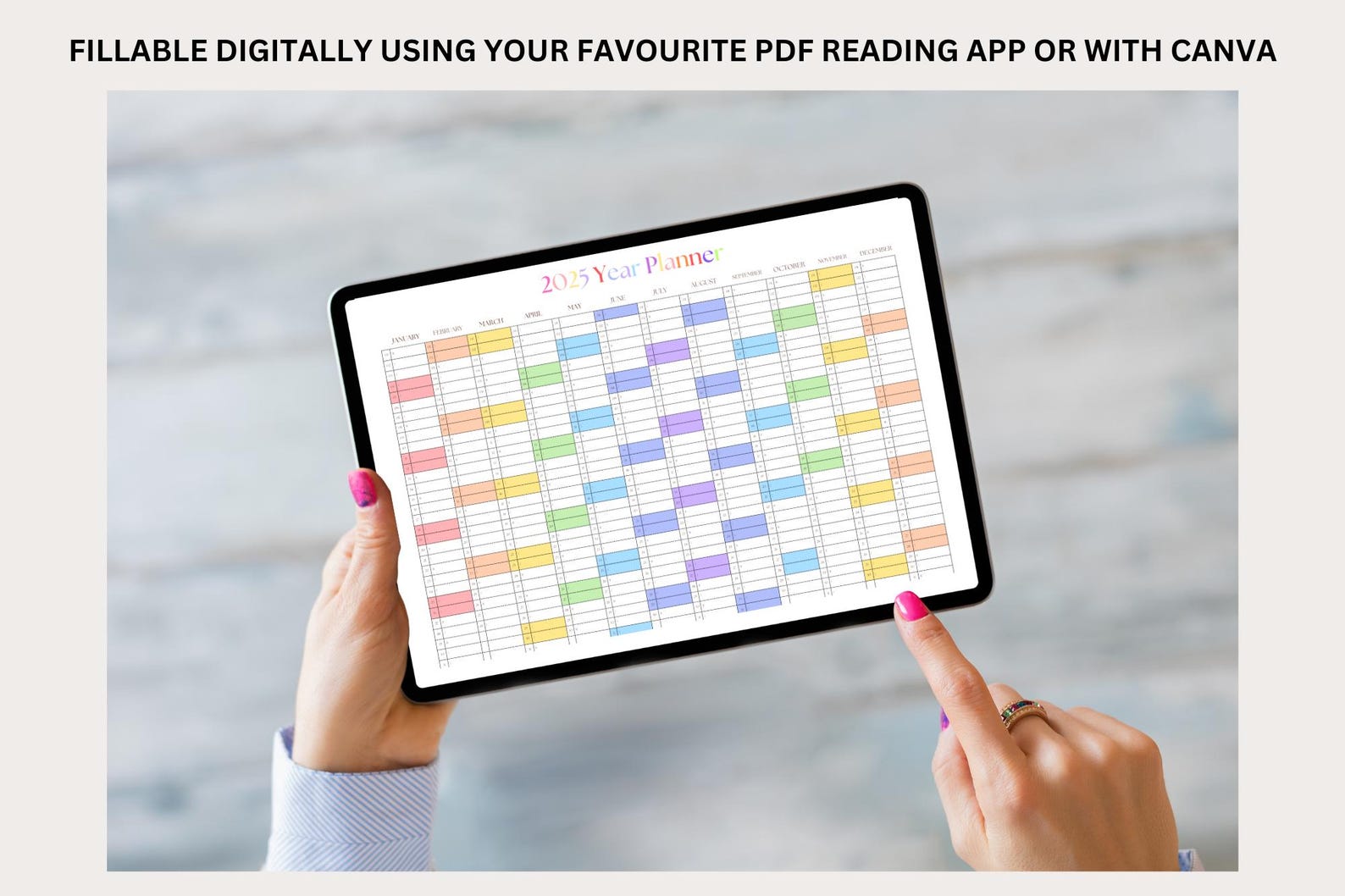 2025 Yearly Planner Printable - Editable Digital Goal & To-do List ...