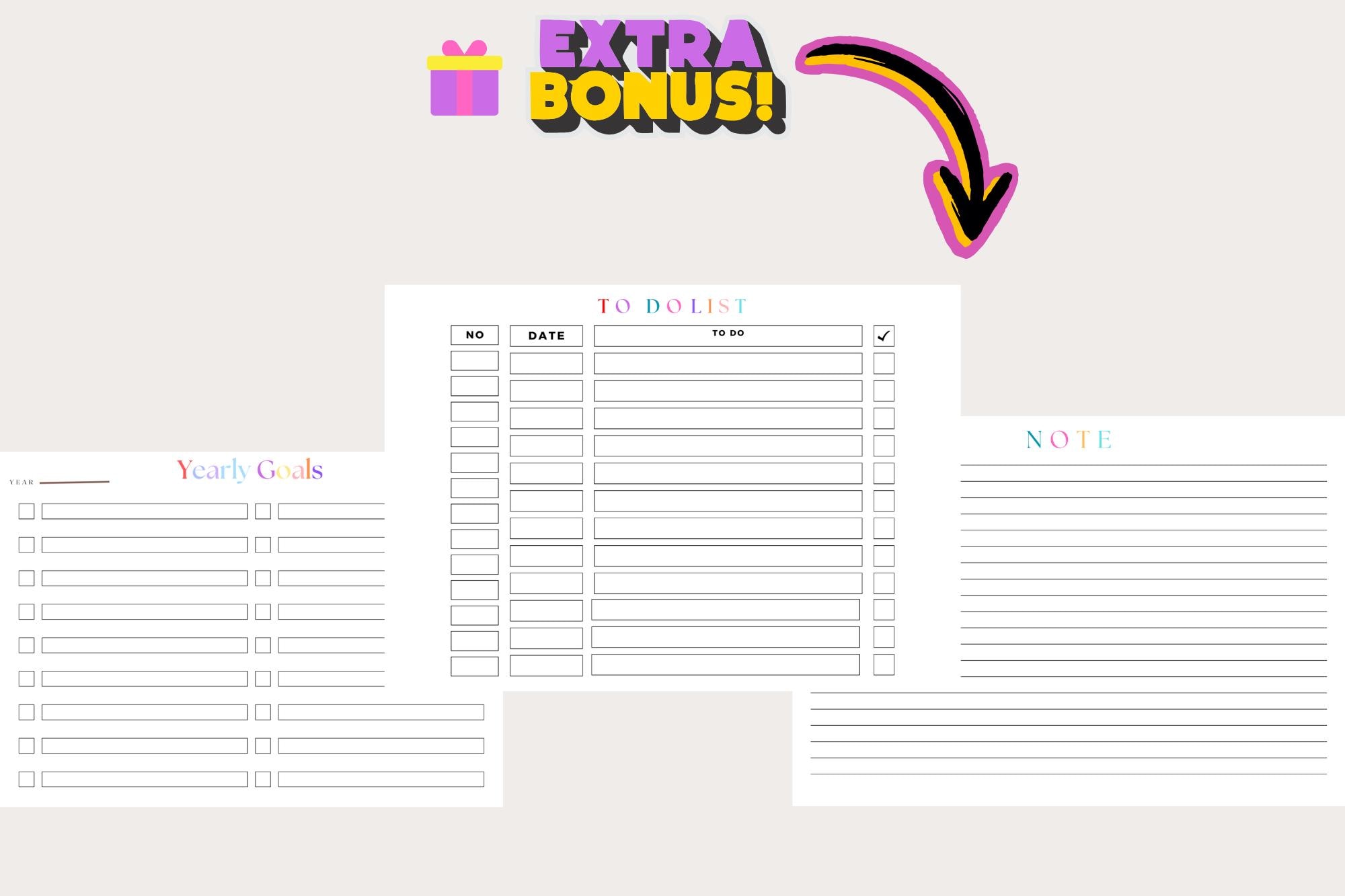 2025 Yearly Planner Printable - Editable Digital Goal & To-do List ...