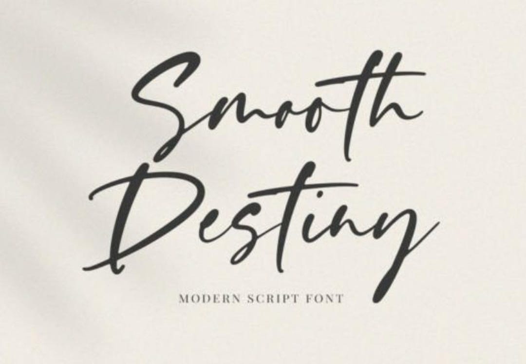 Smooth Destiny Font, Stylish Font, Handwritten Font, Script Font ...