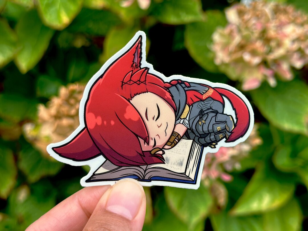 Chibi Napping G’raha Tia Vinyl Sticker (3") - FFXIV Final Fantasy 14 ...