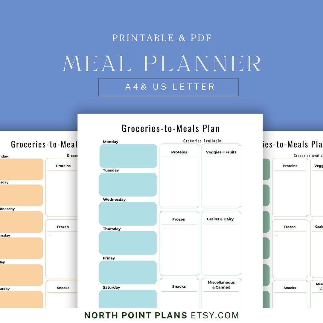 Meal Prep Grocery List Weekly Meal Plan Family Grocery List Printable ...