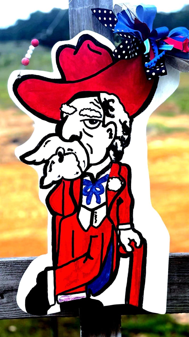 University of Mississippi Colonel Rebel Door Hanger – Hand-painted ...