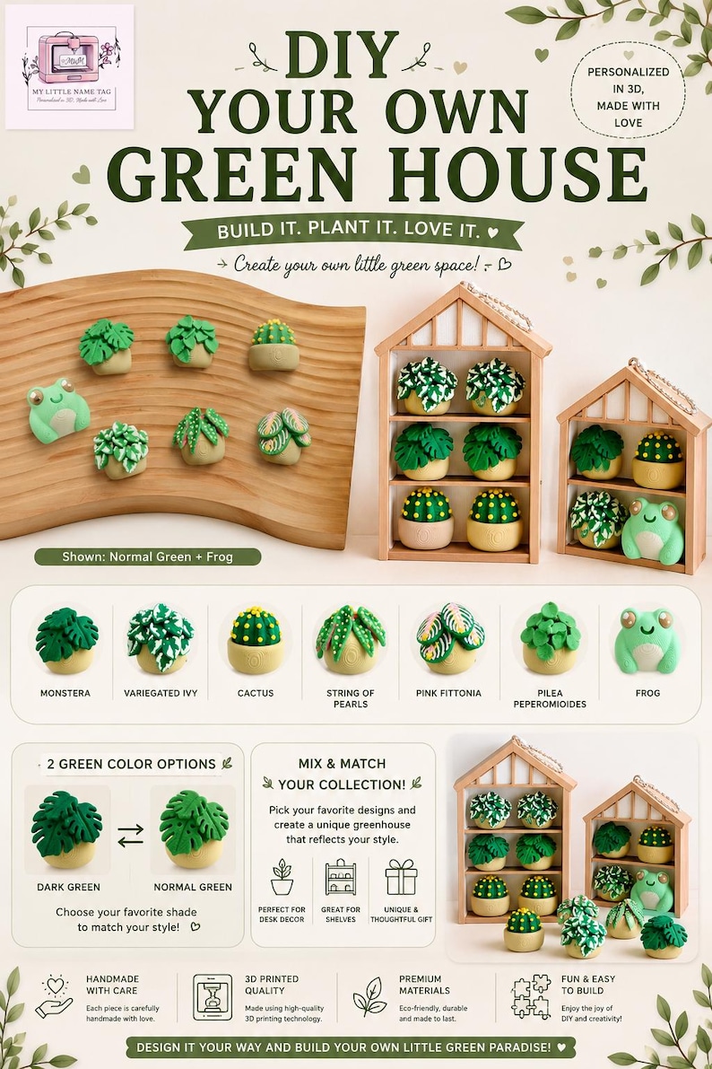 DIY Greenhouse Clicker With Plants & Frog | Custom Mini Greenhouse ...