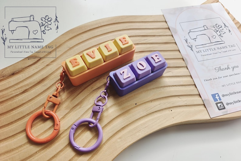 Clicky 3D Personalised Name Tag Keychain | Custom Name Keyring ...