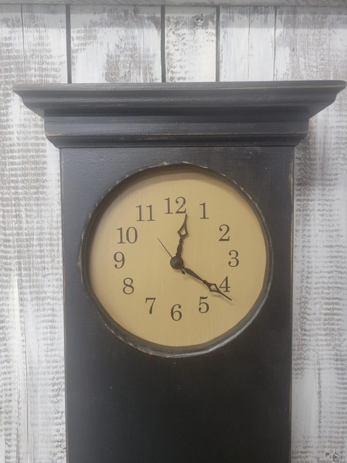 Primitive Long Wall Clock - Etsy