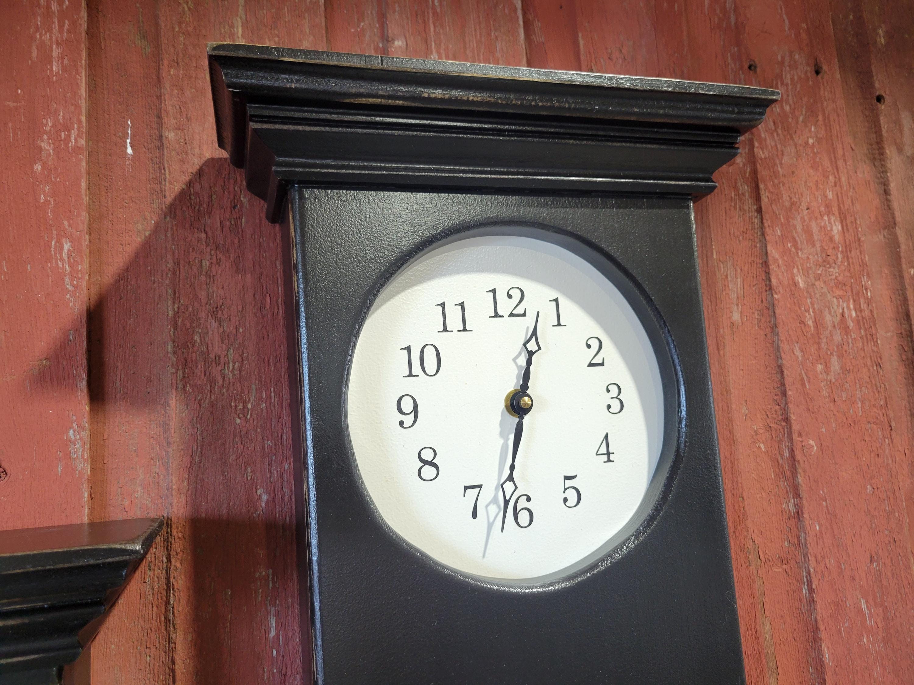 Primitive Long Wall Clock - Etsy