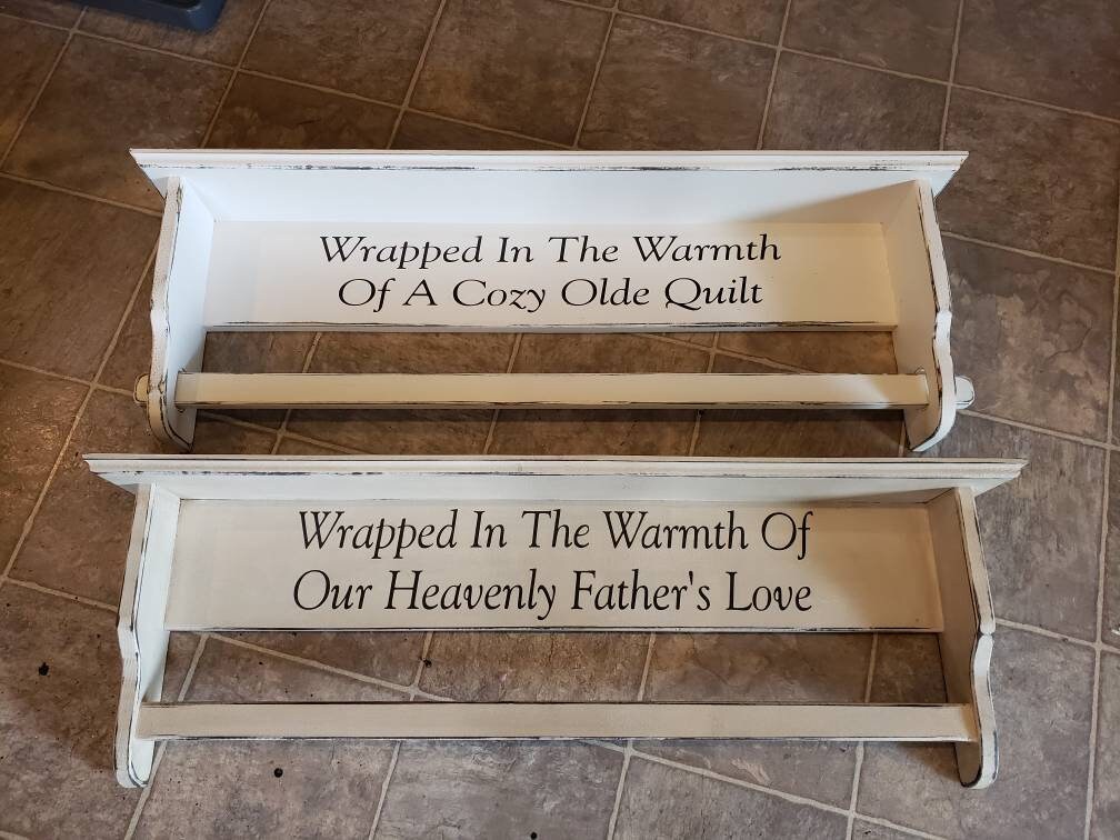 Primitive Quilt Shelf With (or Without) "cozy Quilt" Saying. - Etsy