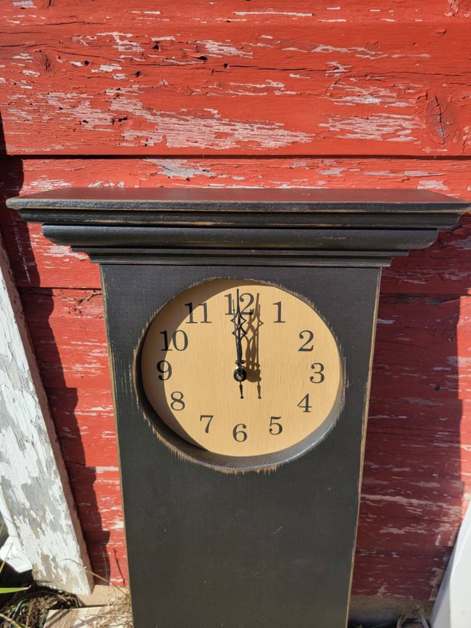 Primitive Long Wall Clock - Etsy