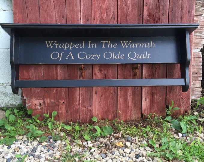 Primitive Quilt Shelf With (or Without) "cozy Quilt" Saying. - Etsy