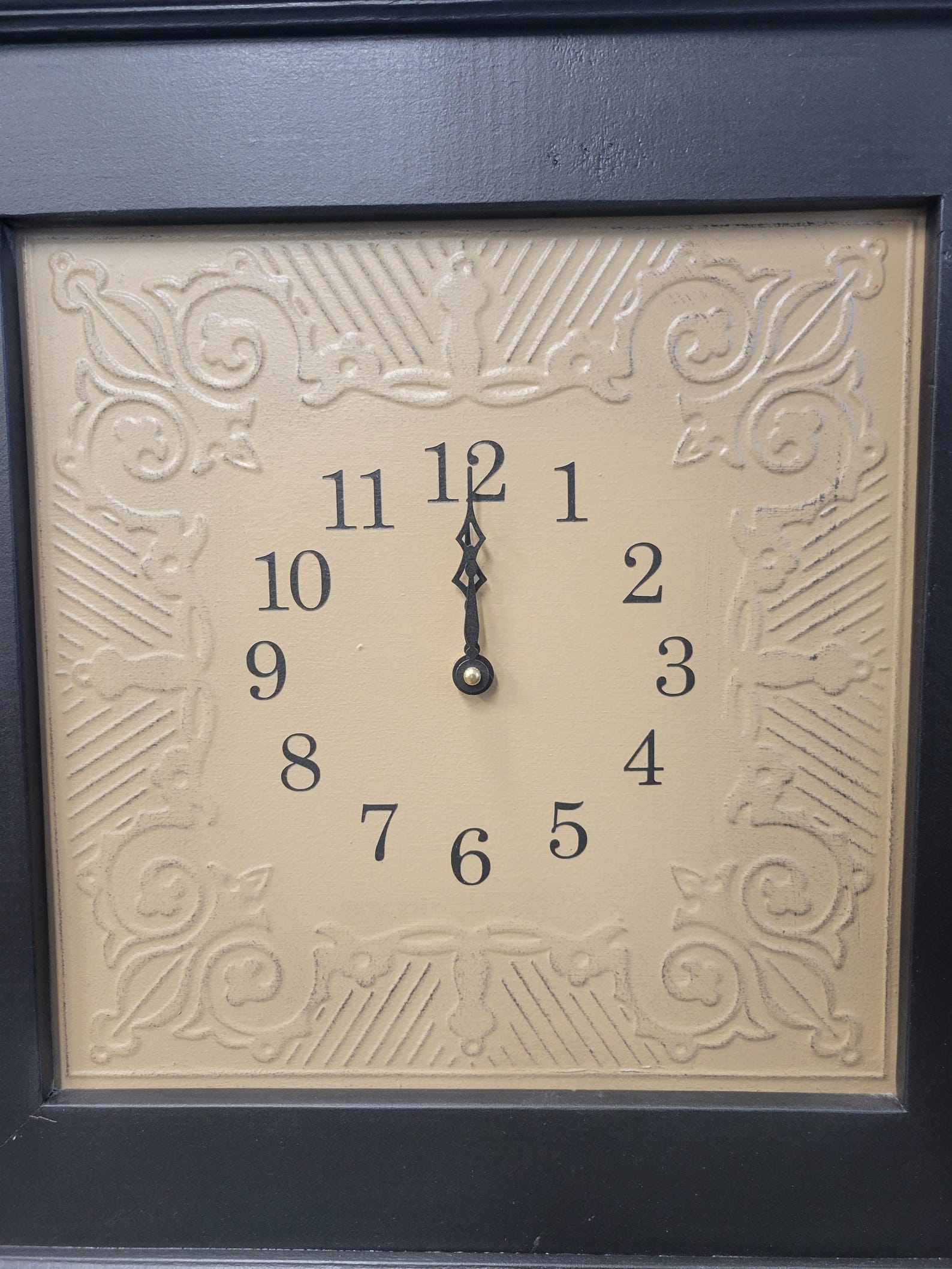 Primitive Wood Clock With Framed Pressed Tin Face - Etsy