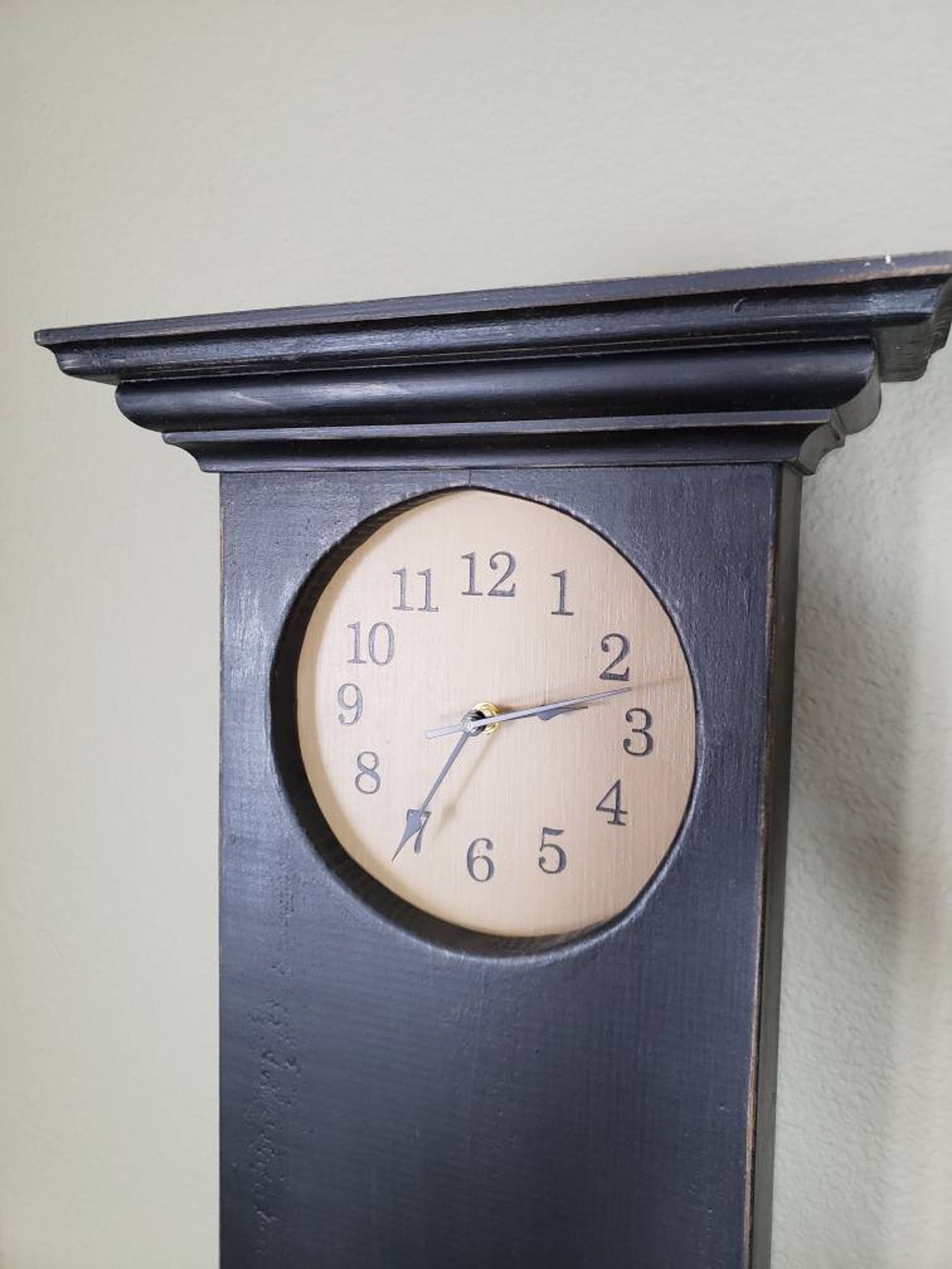 Primitive Long Wall Clock - Etsy