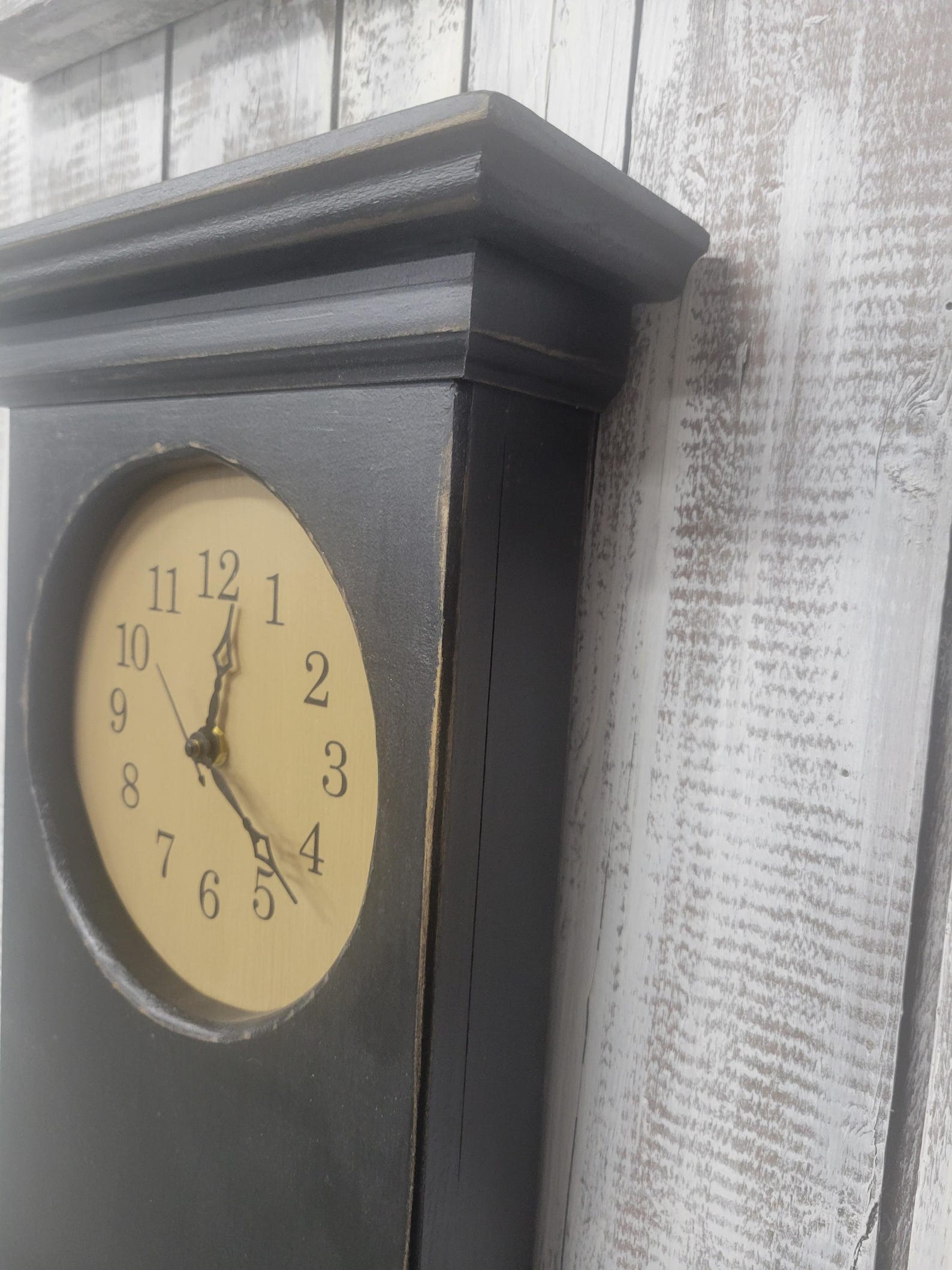 Primitive Long Wall Clock - Etsy
