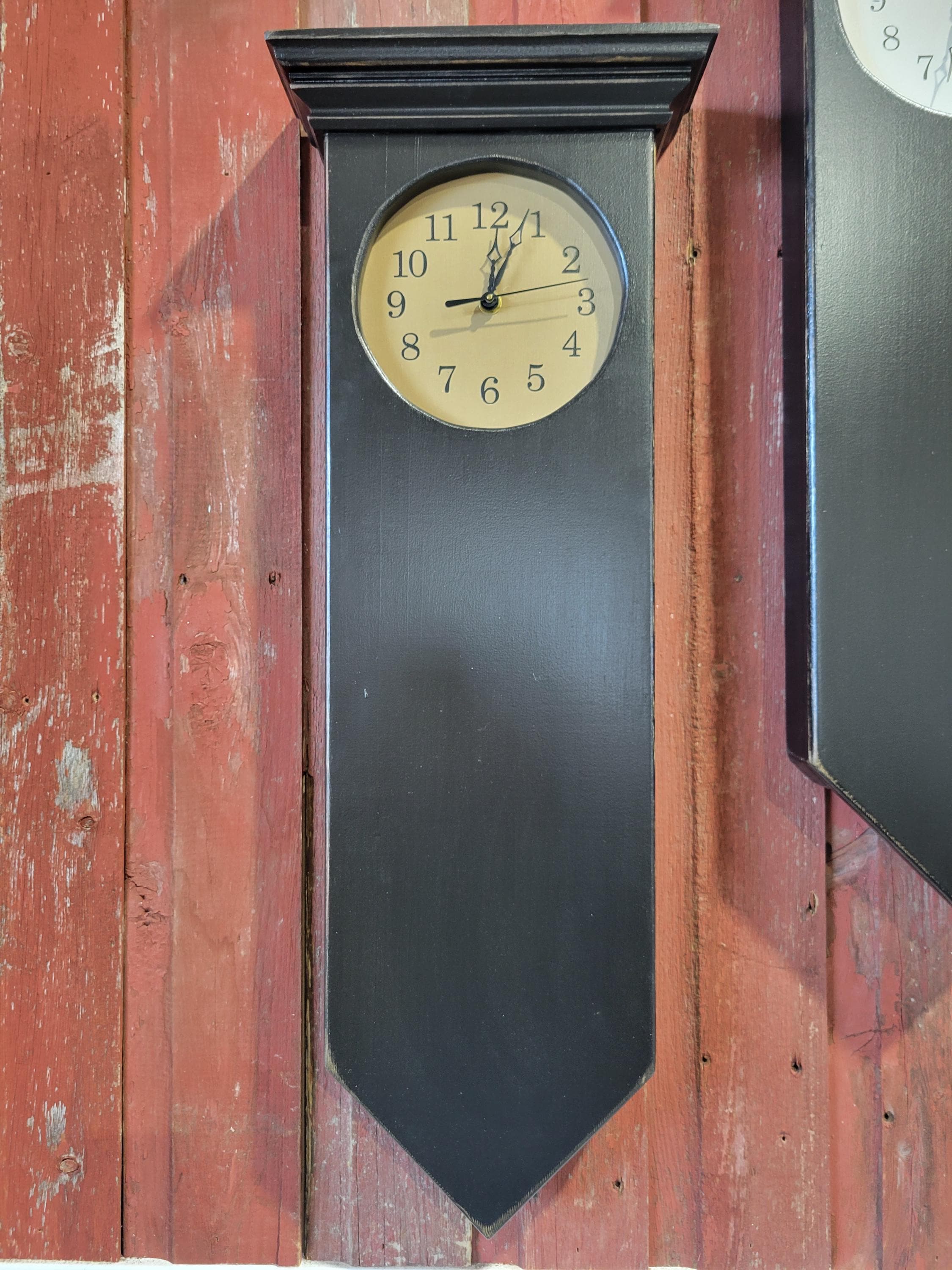 Primitive Long Wall Clock - Etsy