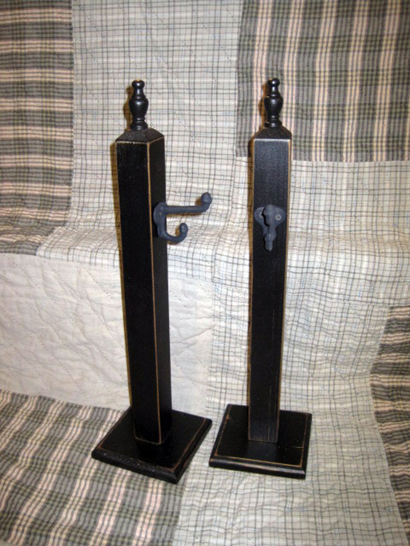 Primitive Stand With Iron Hook - Etsy