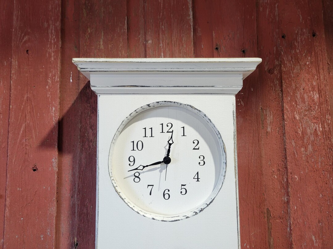 Primitive Long Wall Clock - Etsy