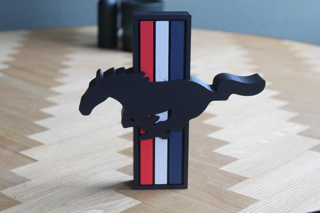 Ford Mustang 3D Print Logo Classic Muscle Car Symbol Mustang Decoration ...