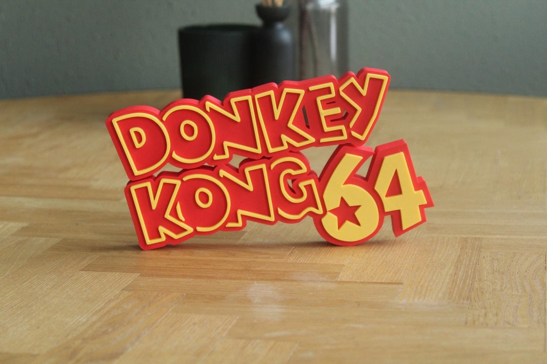 Donkey Kong 64 Logo | Donkey Kong | Nintendo | Video Game | Retro | 3D ...