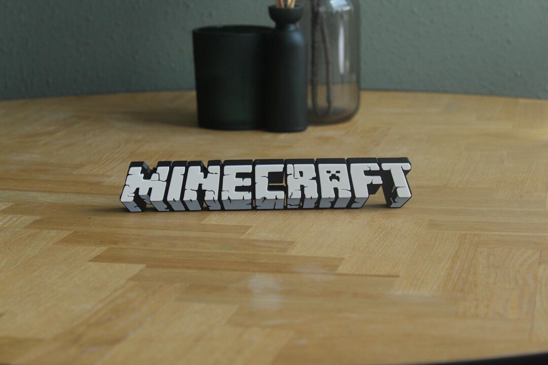 Minecraft Logo Steve Creeper Sandbox Video Game 3D Print Logo - Etsy
