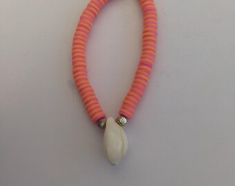 Preppy Beachy ALOHA Shell Clay Bead Bracelet - Etsy