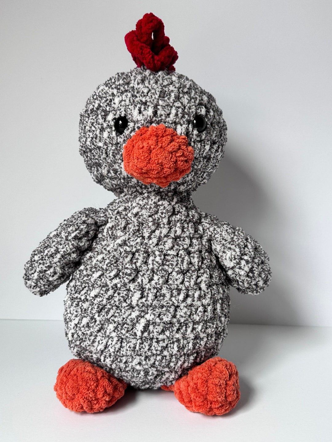 Crocheted Chicken, Chicken Plushie, Hen, Stuffed Animal, Chicken, Farm ...