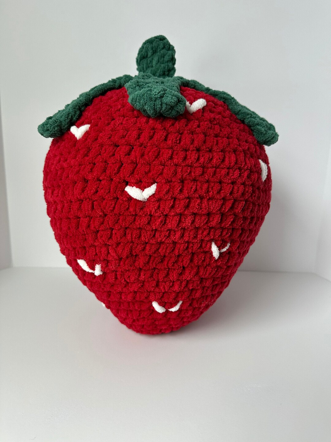 Large Crochet Strawberry Plushie/pillow, Giant Strawberry Plushie - Etsy