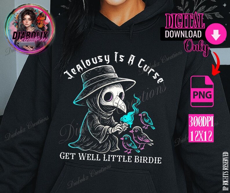 Plague Doctor Birdie Goth PNG - Etsy