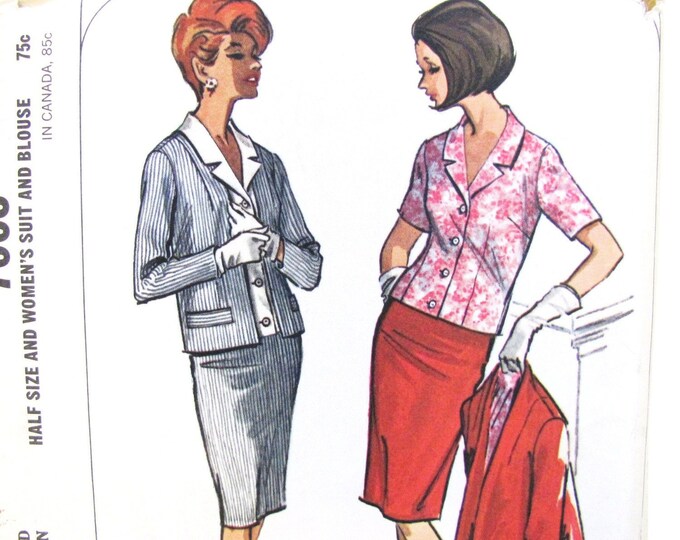 Vintage 1960's CHANEL STYLE SUIT With Blouse, Mad Men Era Sewing ...