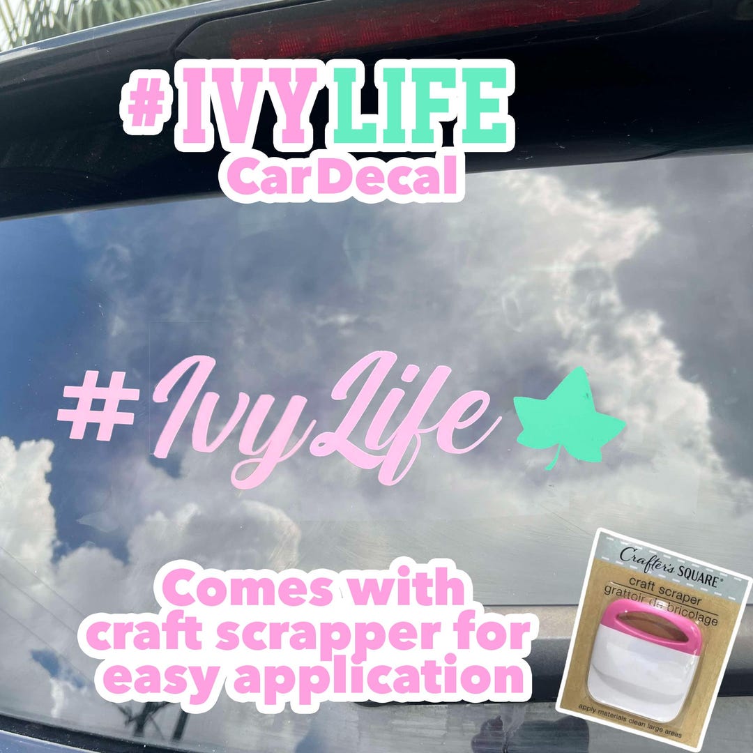 Ivy Life Car Decal (cursive Font) - Etsy