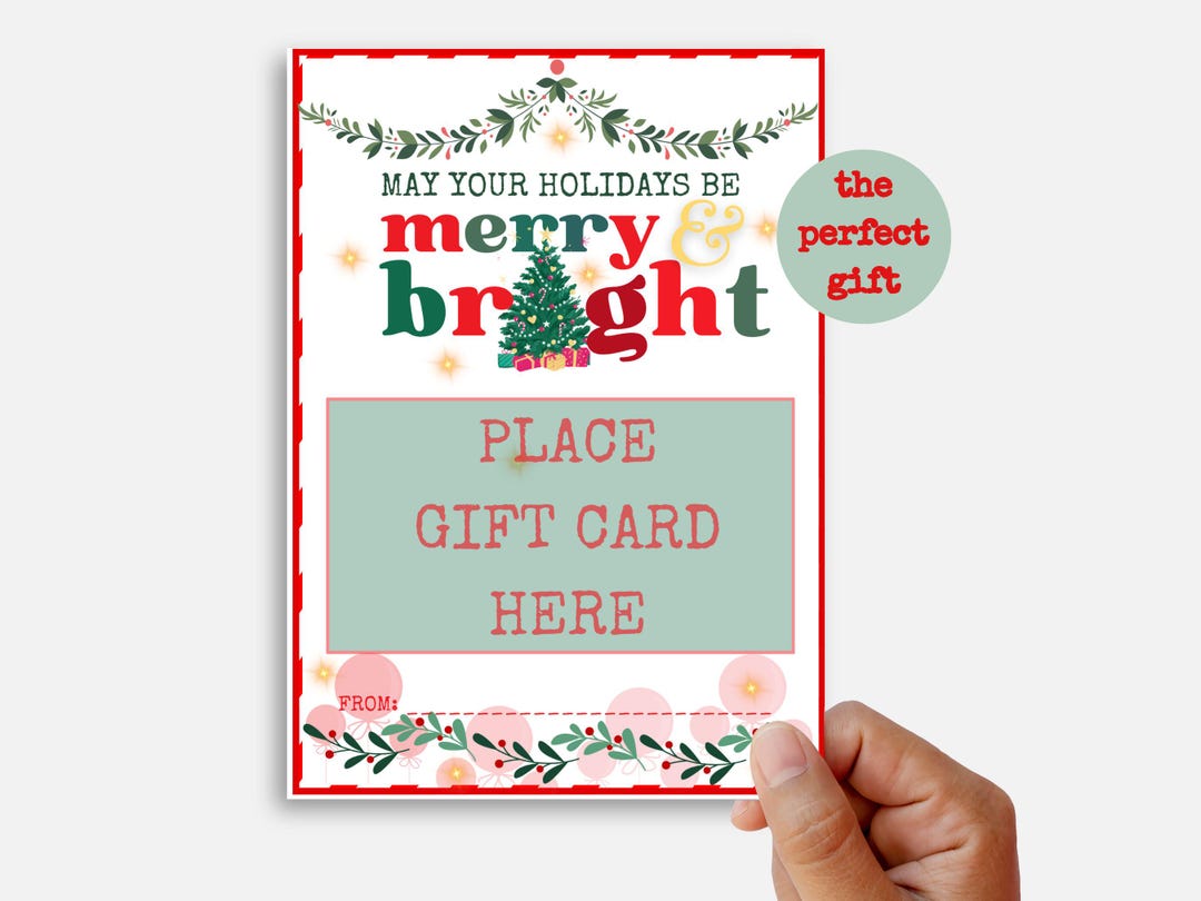 Christmas Gift Card Holder Printable Gift Template May Your Holidays Be ...