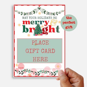 Christmas Gift Card Holder Printable Gift Template May Your Holidays Be ...