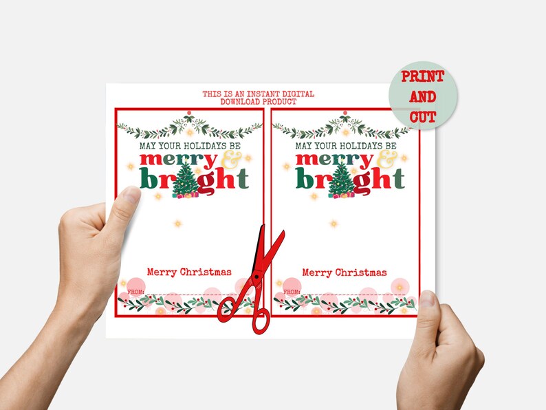 Christmas Gift Card Holder Printable Gift Template May Your Holidays Be ...