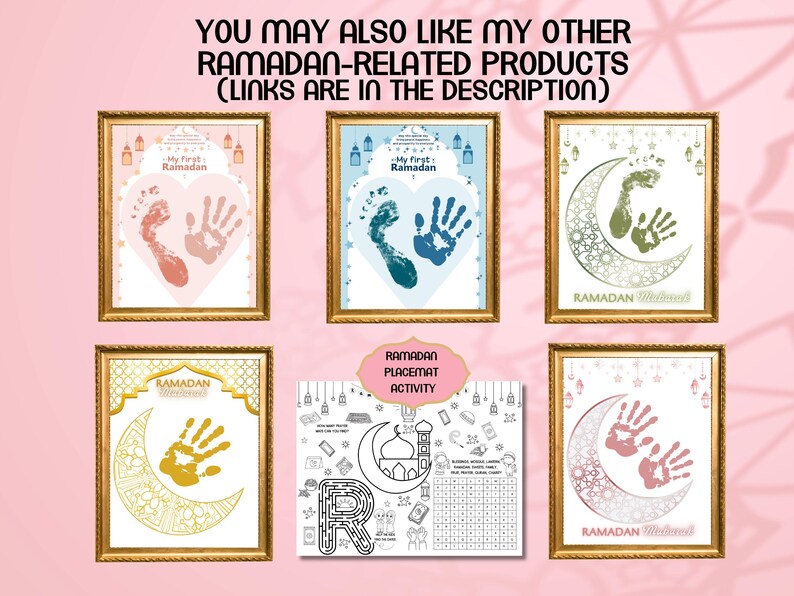 My First Ramadan, Handprint Footprint Art, Islamic Baby Gift, Ramadan ...