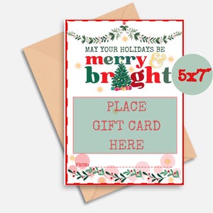 Christmas Gift Card Holder Printable Gift Template May Your Holidays Be ...