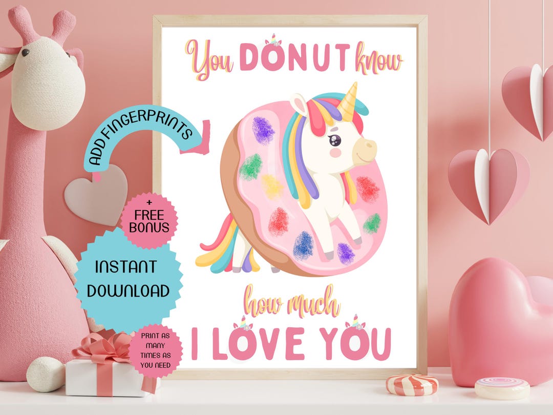 Donut How Much I Love You Printable Kids Activity, Classroom Activity ...