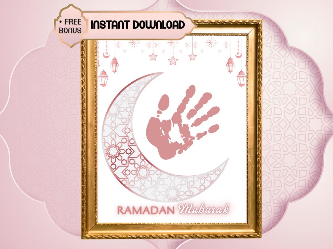 My First Ramadan, Handprint Footprint Art, Islamic Baby Gift, Ramadan ...