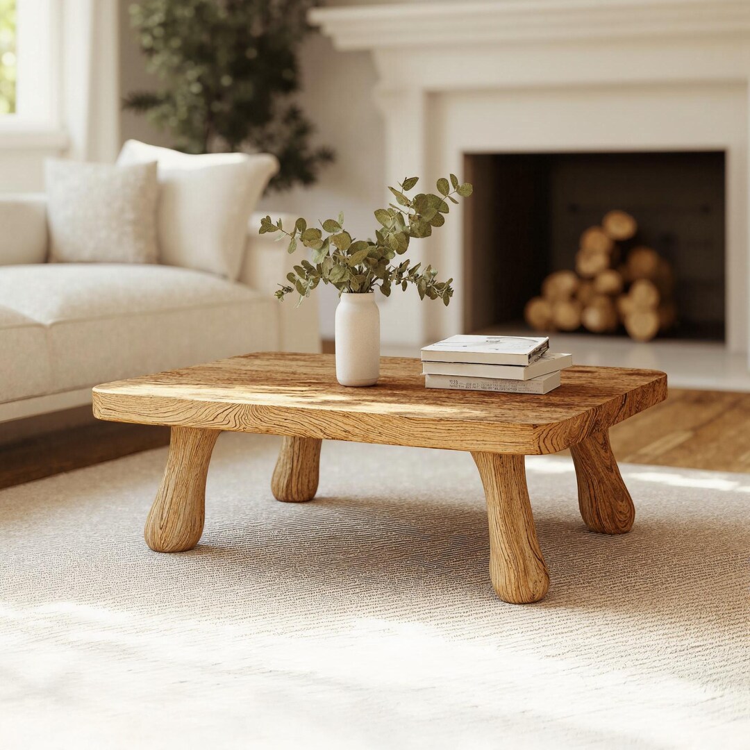 Live Edge Farmhouse Table Modern Driftwood Coffee Table Handmade Coffee ...