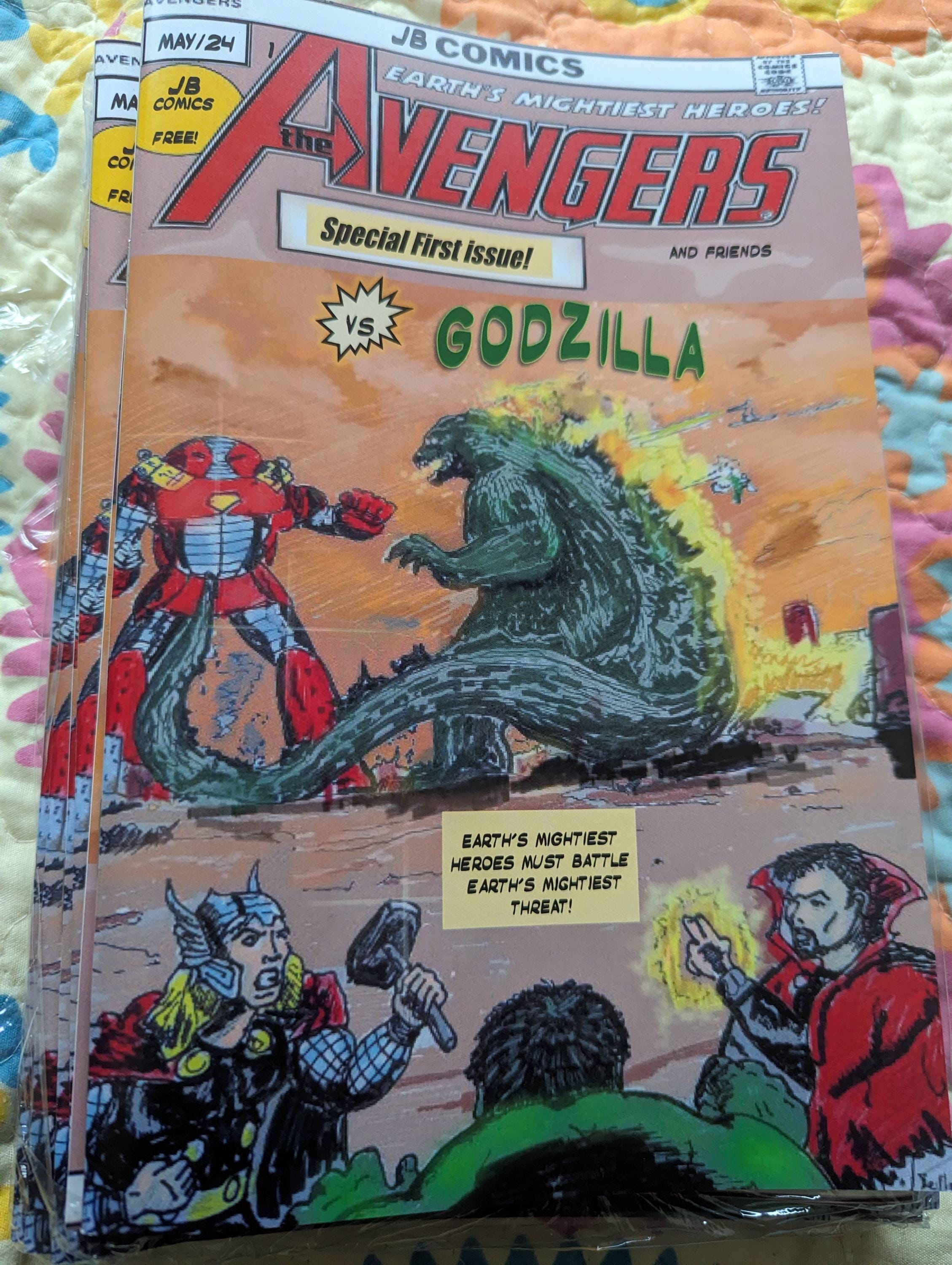 Avengers Vs Godzilla Fan Made Comic Book 1st Print and Signed - Etsy