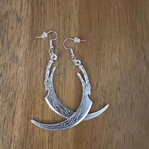 Antique Crescent Moon Sickle Sword Earrings - Etsy