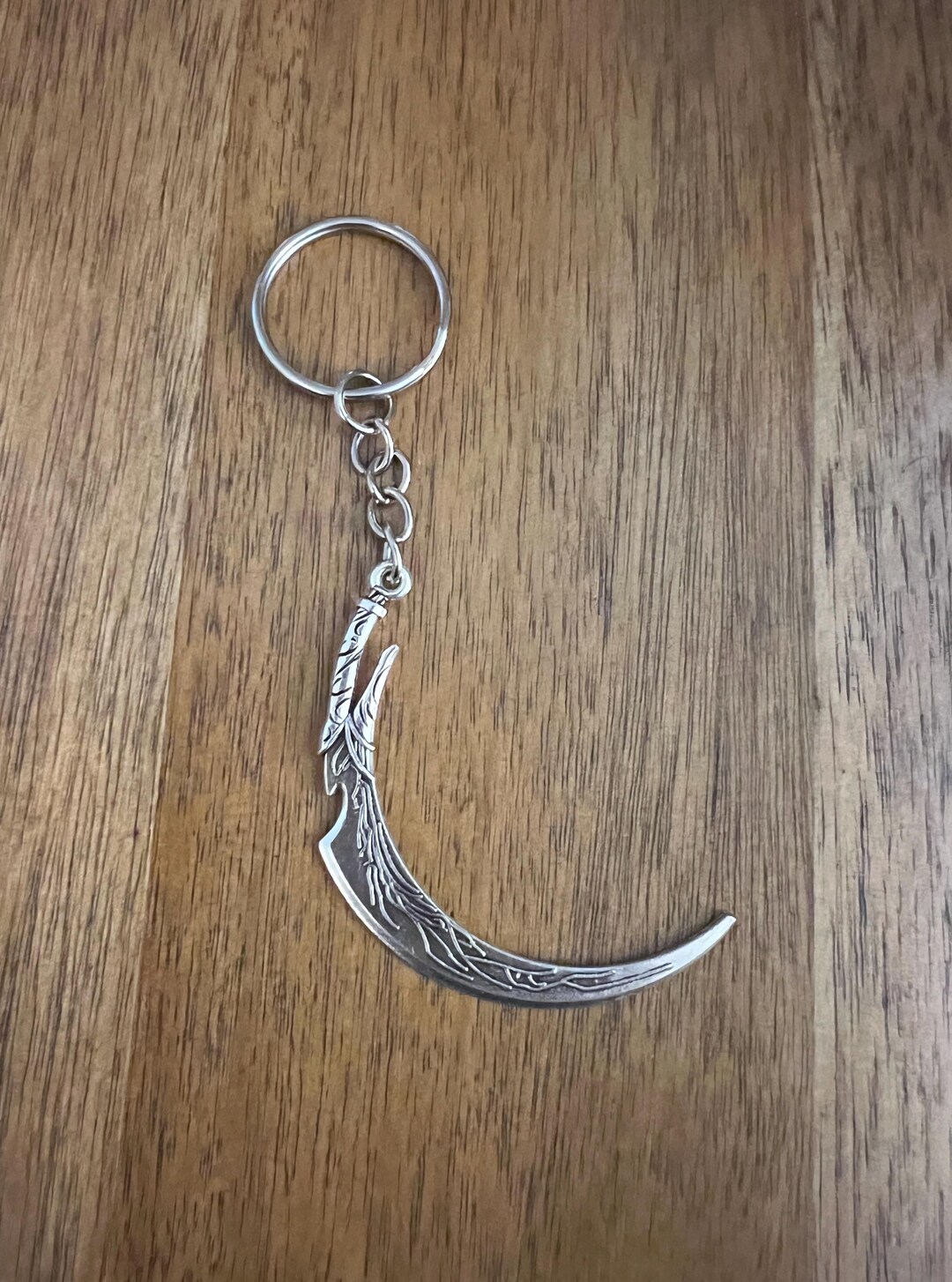 Crescent Moon Sword Keychain Etsy